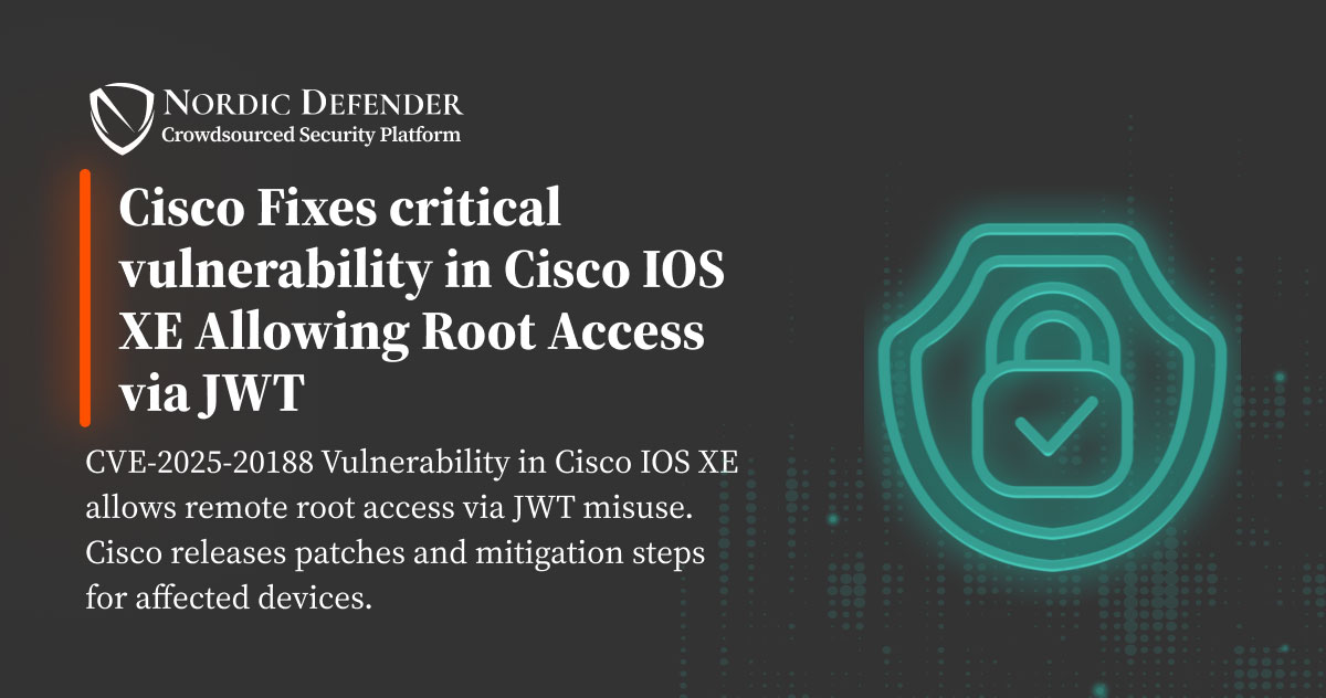 CVE-2025-20188 Vulnerability in Cisco IOS XE Gets Security Patch