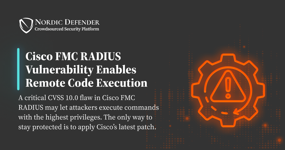 Cisco FMC RADIUS Vulnerability Enables Remote Code Execution